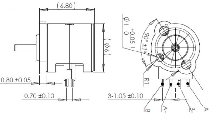 6mm Claw Pole Stepper Motor 3.3V Mini Stepping Motor With 4 Pins RoHS