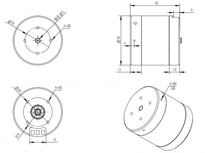 800W FPV Underwater Diving Motor Submarine ROV Sea Scooter Motor