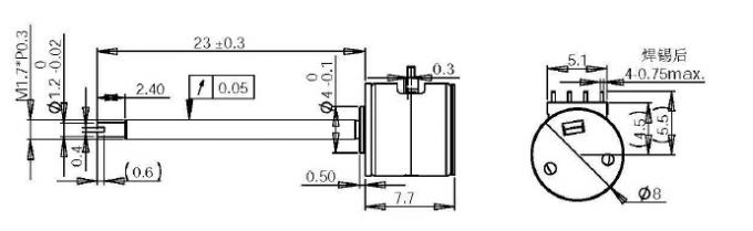 2 Phase 4 Wire Micro Stepper Motor Lead Screw 8mm Linear Stepping Motors