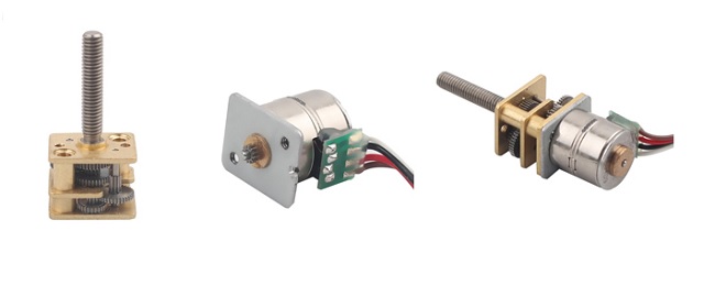 Medical Equipment Micro Stepper Motor 10mm 2 Phase 4 Wire With Lead Screw