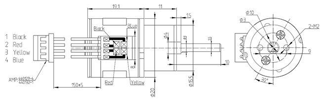 High Torque Geared Stepper Motor Cylinder Gearbox Dual Output Shaft ...
