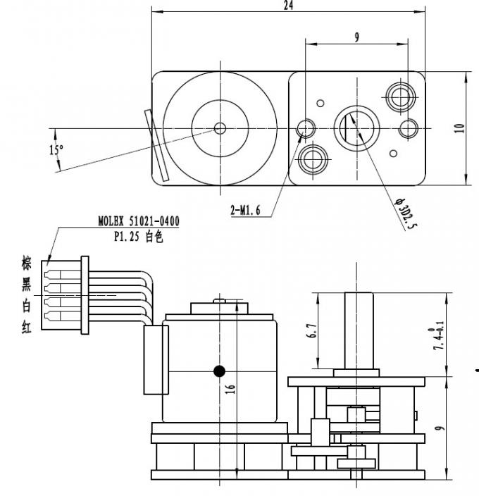 5V Worm Gear Stepper Motor 10mm Horizontal Right Angle Stepper Motor 2 ...