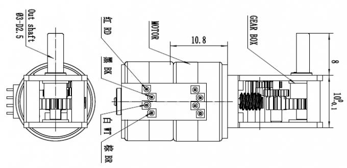 Multi Gear Ratio Double Stack Stepper Motor 15mm High Torque Stepper ...